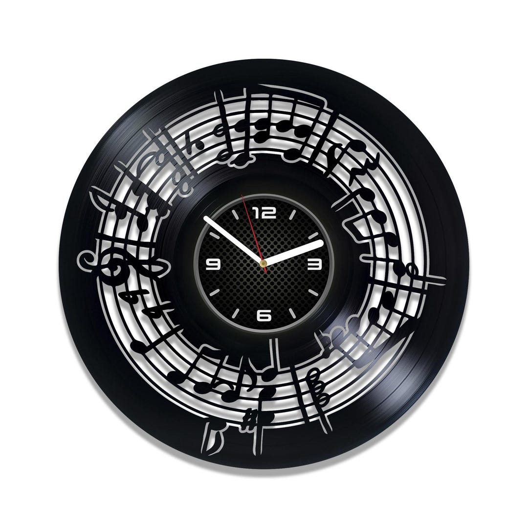 Music Notes SVG, Clock Template, Laser Ready Files, Cricut Cutting ...