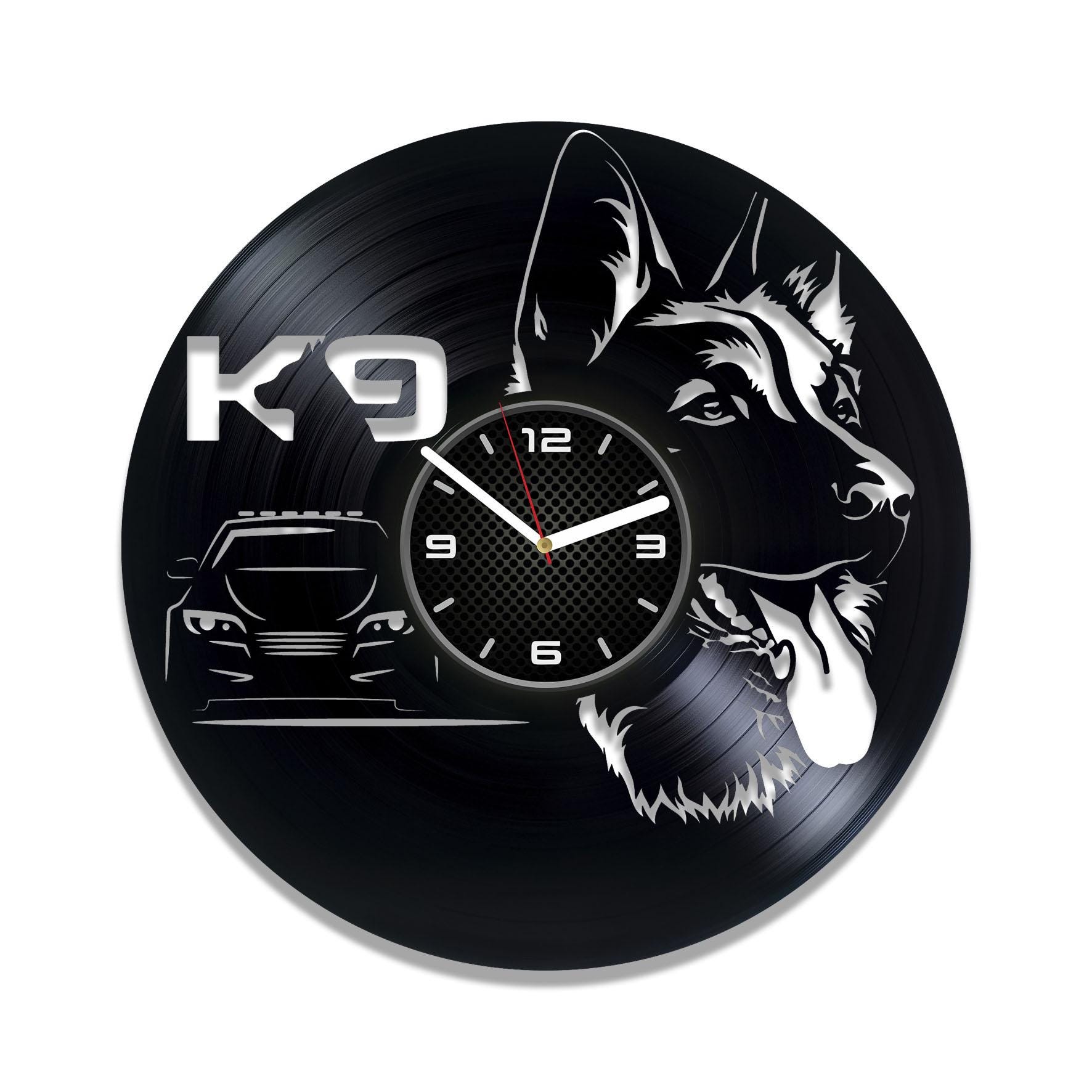Police K9 SVG, German Shepherd Silhouette, Laser Cut Dog, Clock Design ...