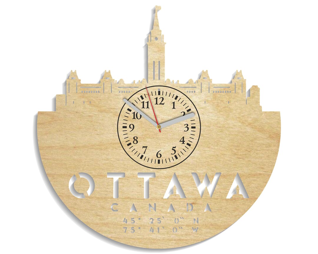 Ottawa SVG, Canadian City, Clock Laser Cut, Cricut Wood Cutting ...