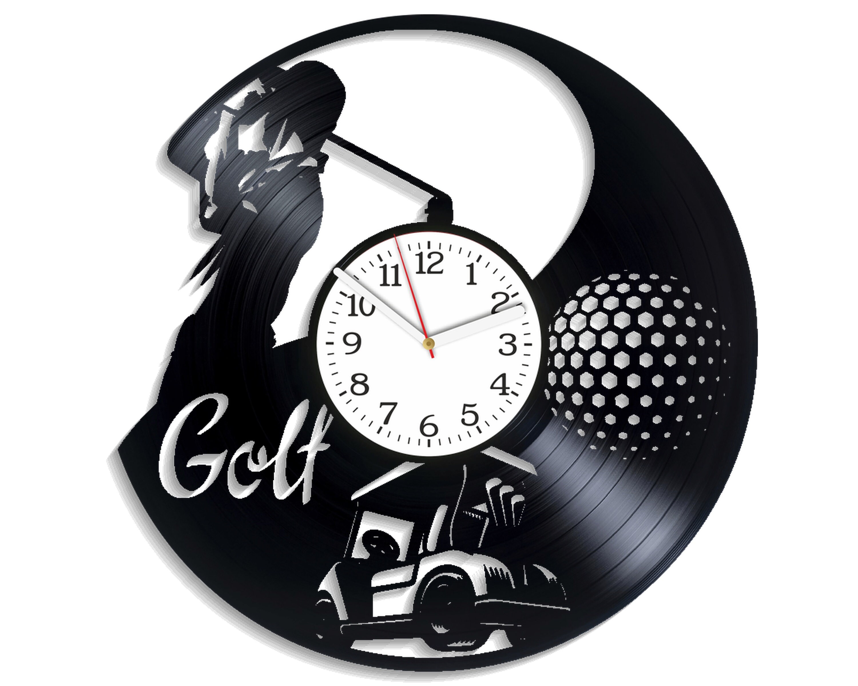 Golfer Silhouette, Golf SVG for Cricut, Vector Laser Cut, Clock ...