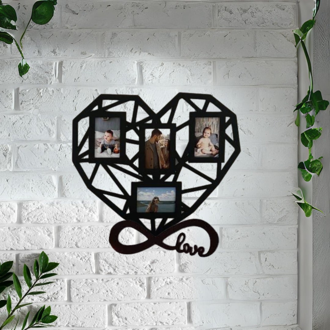 Black 19x24 Pictures Frame Wall Infinity Custom Sign Wedding Heart ...