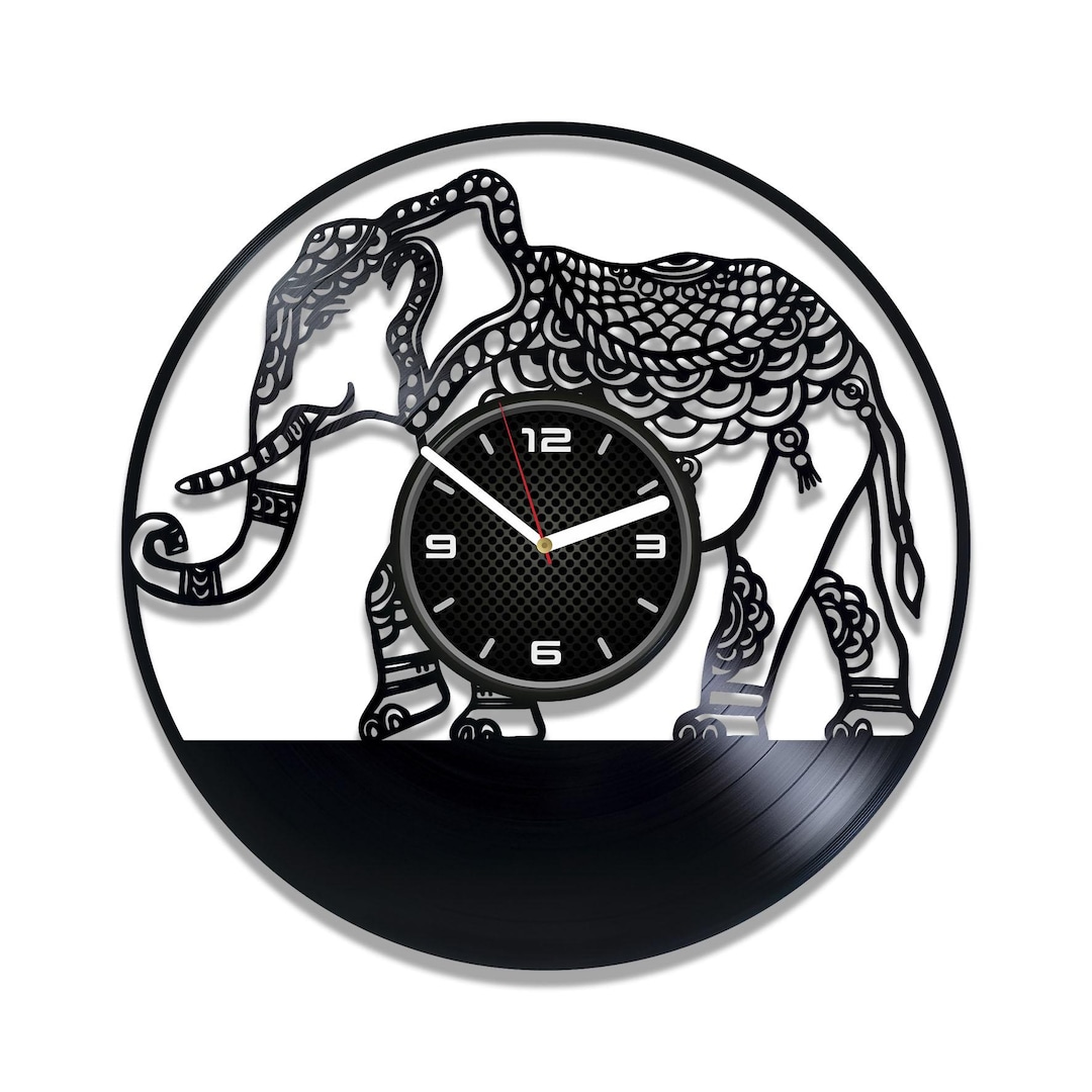 Thai Elephant Art, Animal Laser Cut, Vinyl Record SVG, Cricut Template ...
