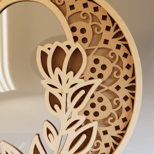 Letter O Flower, Alphabet SVG File, Layered Wood Design, Laser Cutting ...