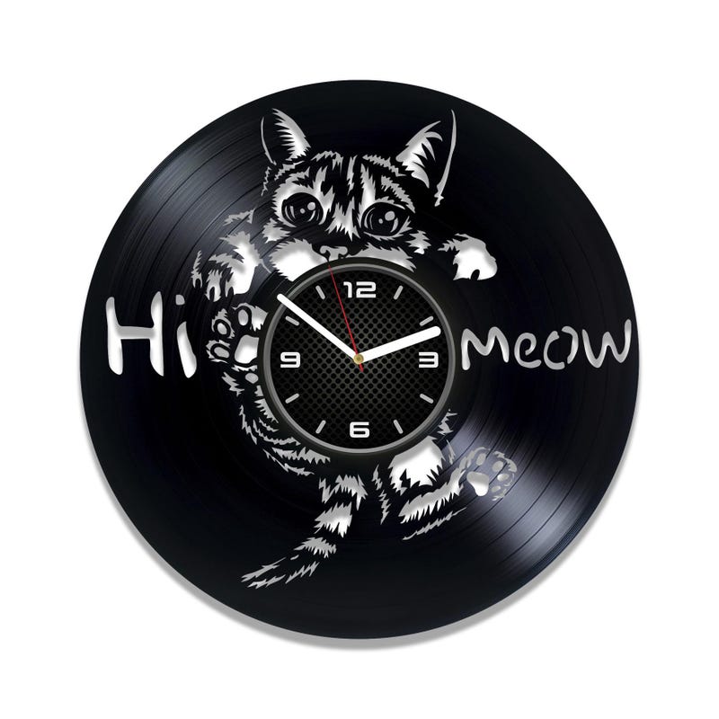 Cat Meow Clock - Etsy