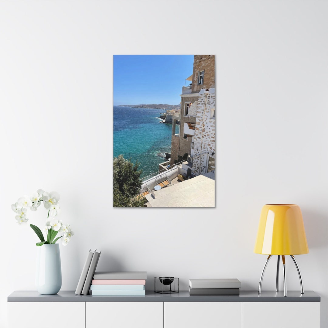 Greece Views Canvas Gallery Wrap 24x36 Greek Islands Mediterranean Art ...