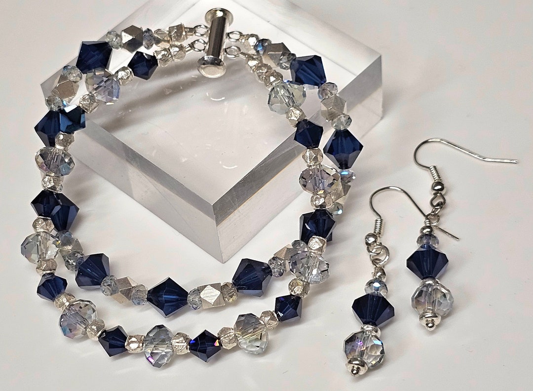 Genuine All SWAROVSKI Double Stranded Bracelet - Etsy