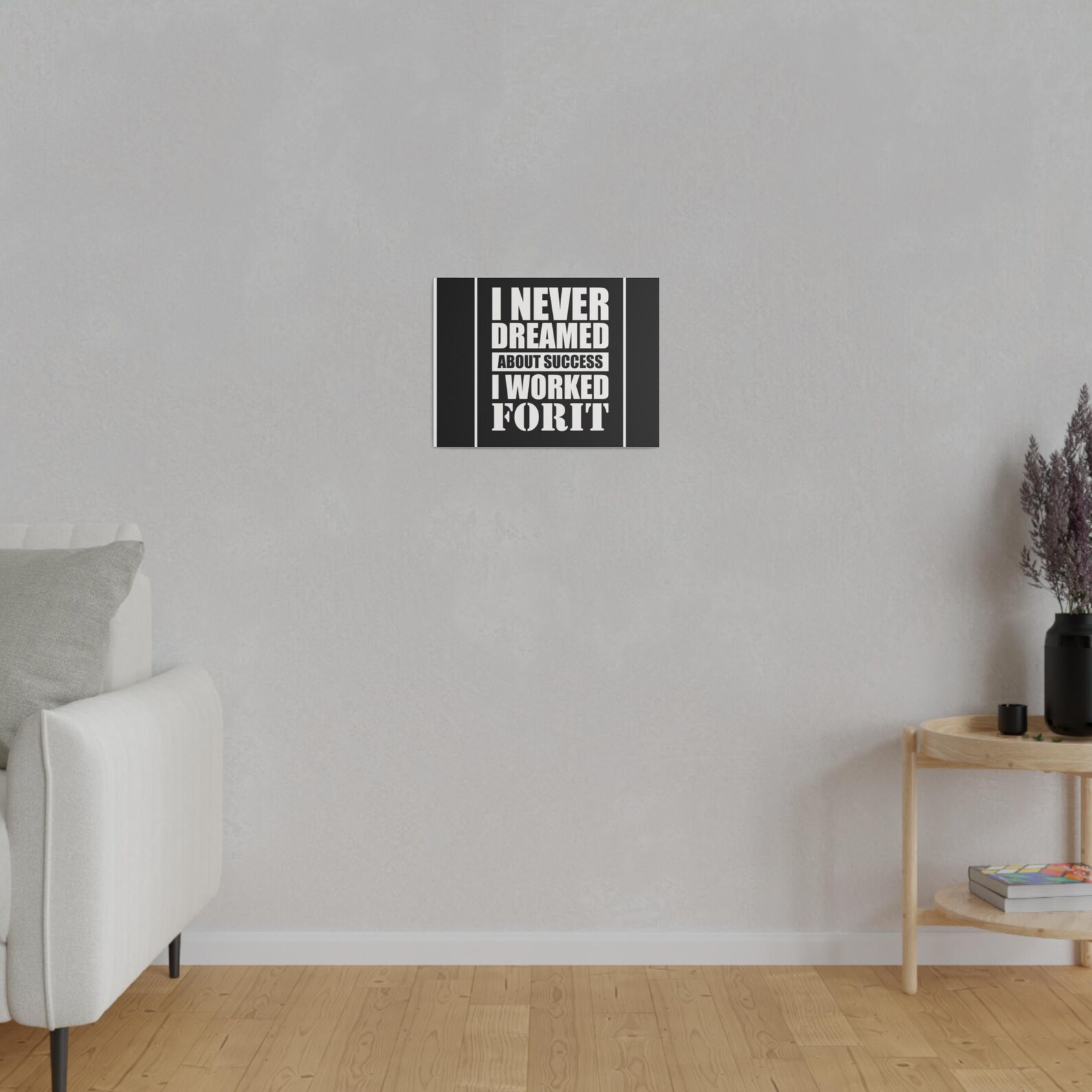 Success is Earned Motivational Matte Canvas Art, 0.75 Stretched - Etsy