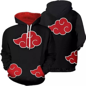 Anime Naruto Akatsuki Cloud Hoodie Sweatshirt Pull-over Sweater Shirt W ...