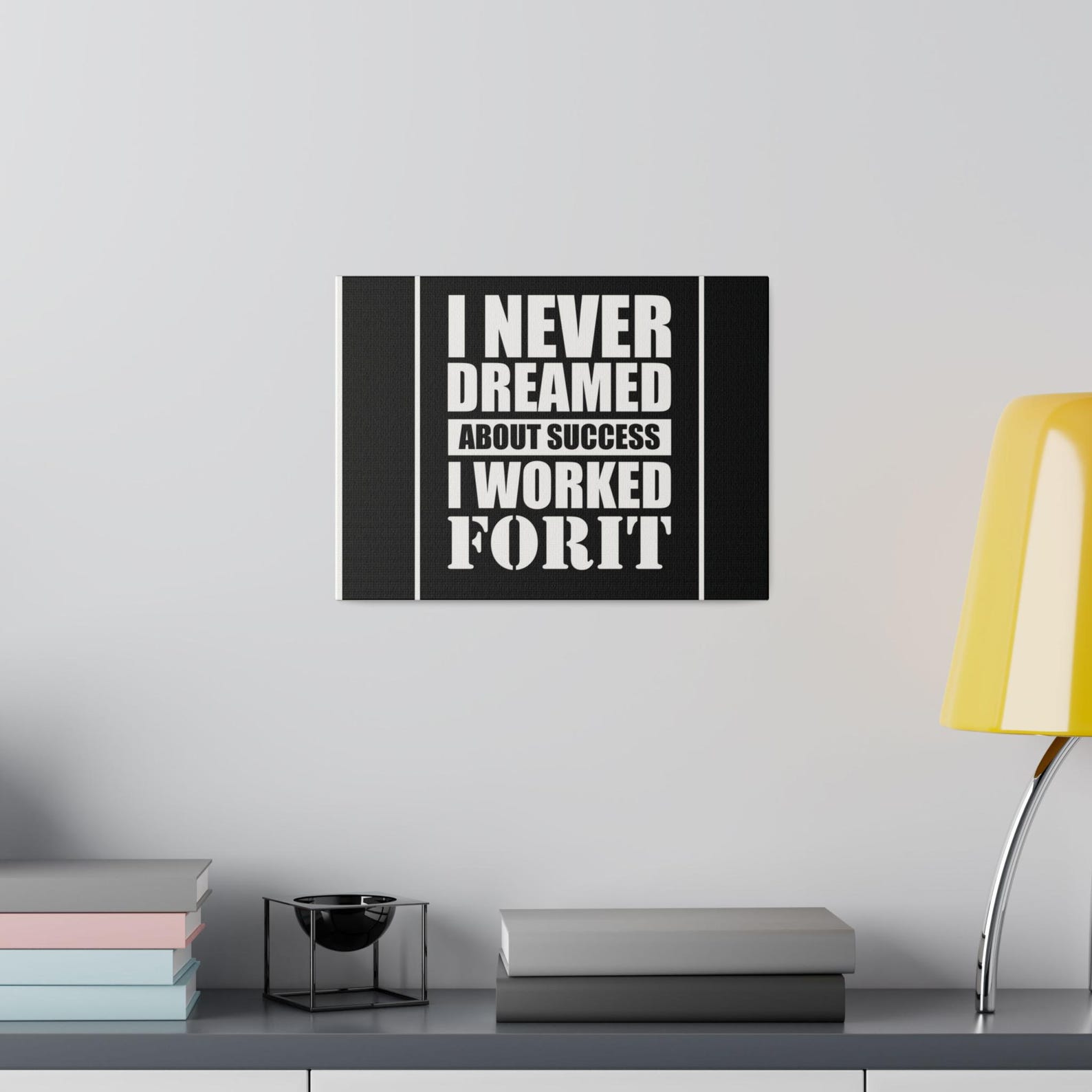Success is Earned Motivational Matte Canvas Art, 0.75 Stretched - Etsy