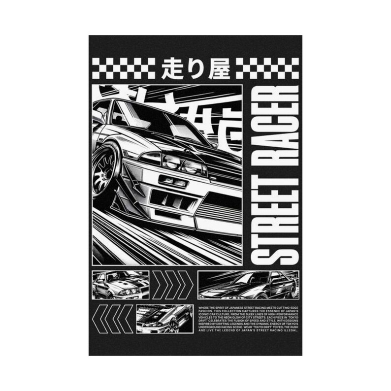 Street Racer Cool JDM Poster Matte Vertical Design - Etsy