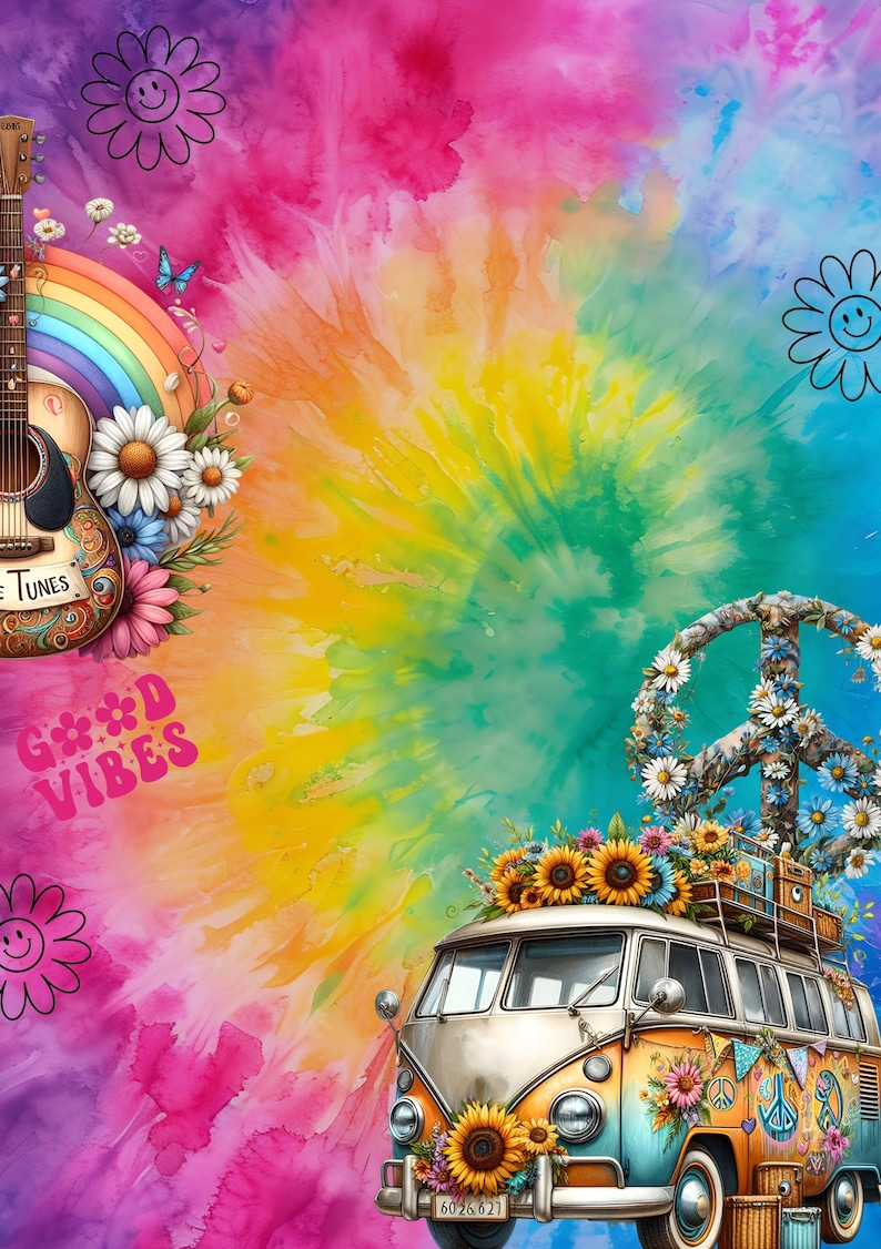 60's Hippie Party Invitation - Etsy