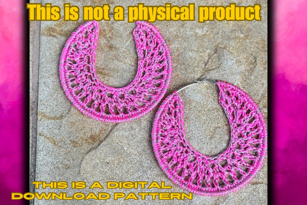 Crochet Hoop Earring Pattern - Etsy