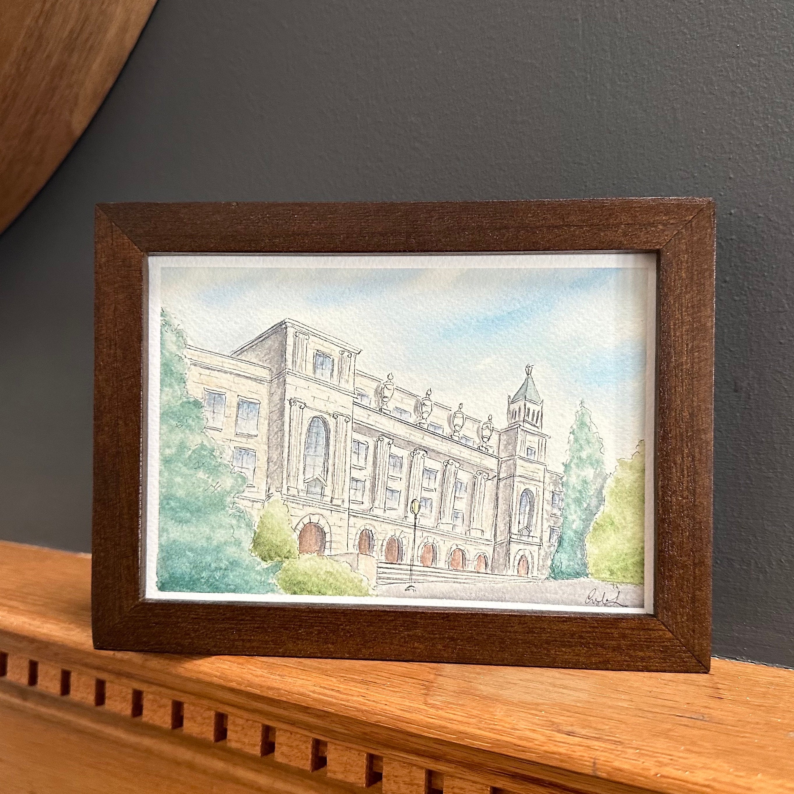 UC Berkeley Wheeler Hall - Watercolor Painting - 5x7 Print - Etsy
