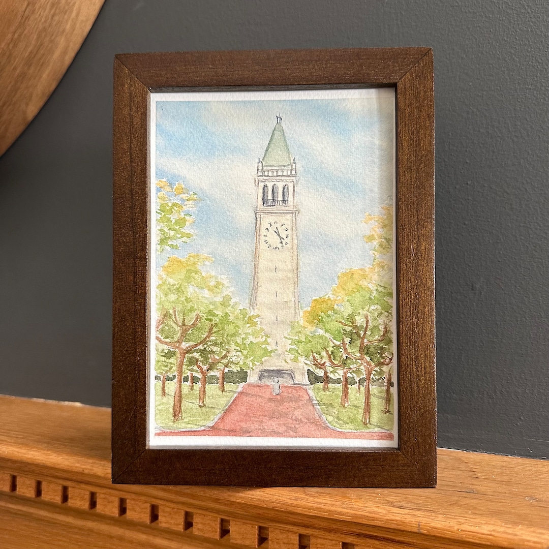 UC Berkeley Campanile Esplanade - Watercolor Painting - Postcard Print ...