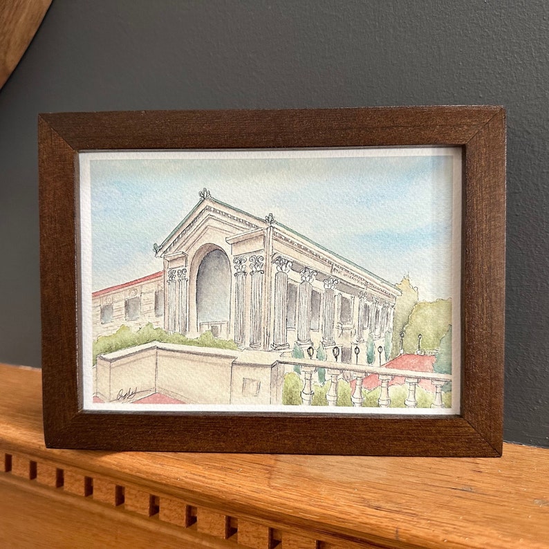UC Berkeley Doe Library - Watercolor Painting - 5x7 Print - Etsy
