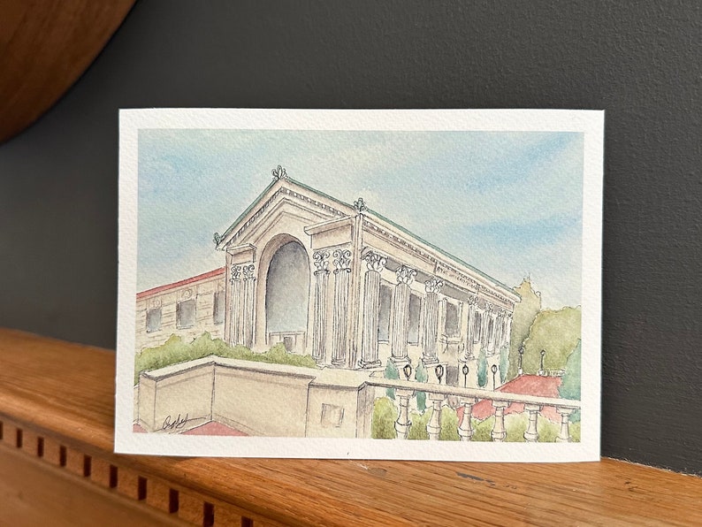 UC Berkeley Doe Library - Watercolor Painting - 5x7 Print - Etsy