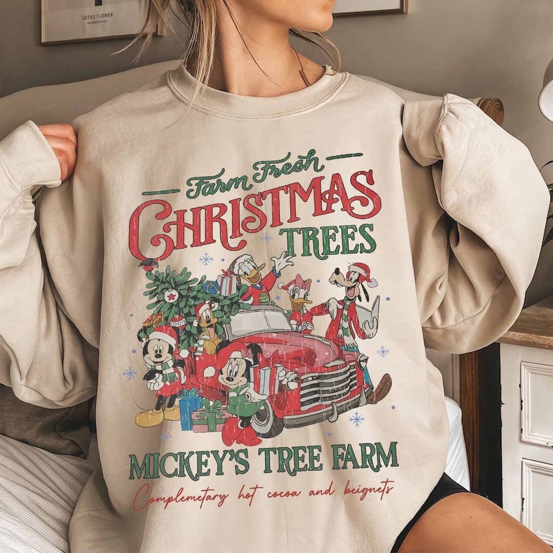 Vintage Disney Farm Fresh Png, Mickey's Tree Farm Png, Mickey and ...