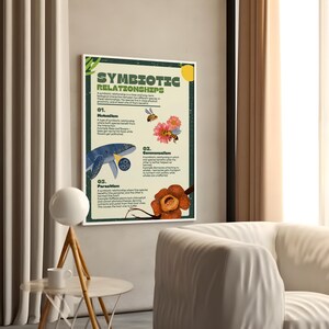 Symbiotic Relationships Poster: Modern Science Classroom Decor (digital ...