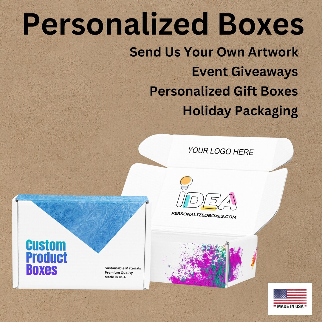Personalized Printed Boxes - Full Color Inside and Outside Print Only ...