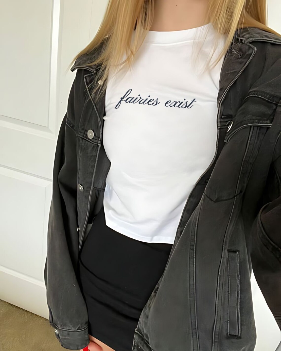 Cottagecore Fairies Exist Y2k Slogan Baby Tee Vintage Coquette Shirt ...