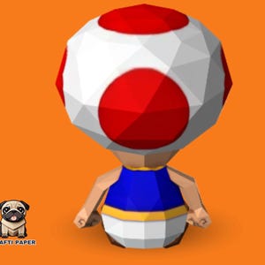Papercraft Toad Template, 3D Home Decor, Gift, Low Poly 3D, PDF ...