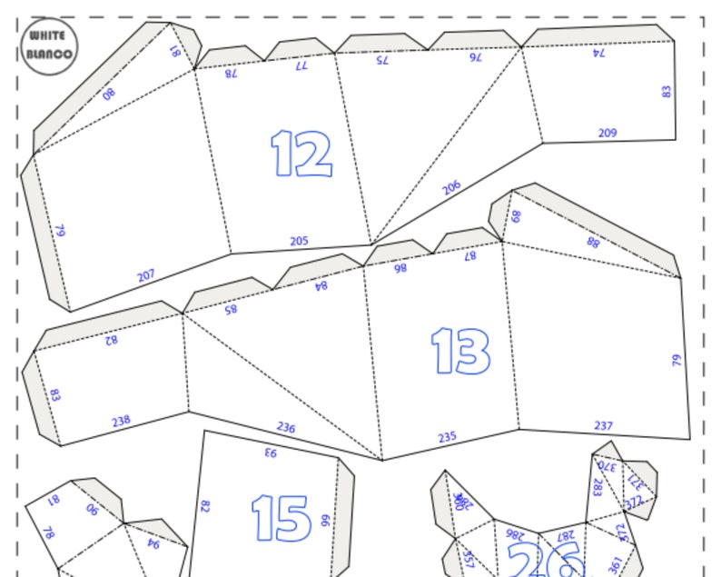Papermouse Friends Papercraft Kit Low Poly 3D Origami, Templates for ...