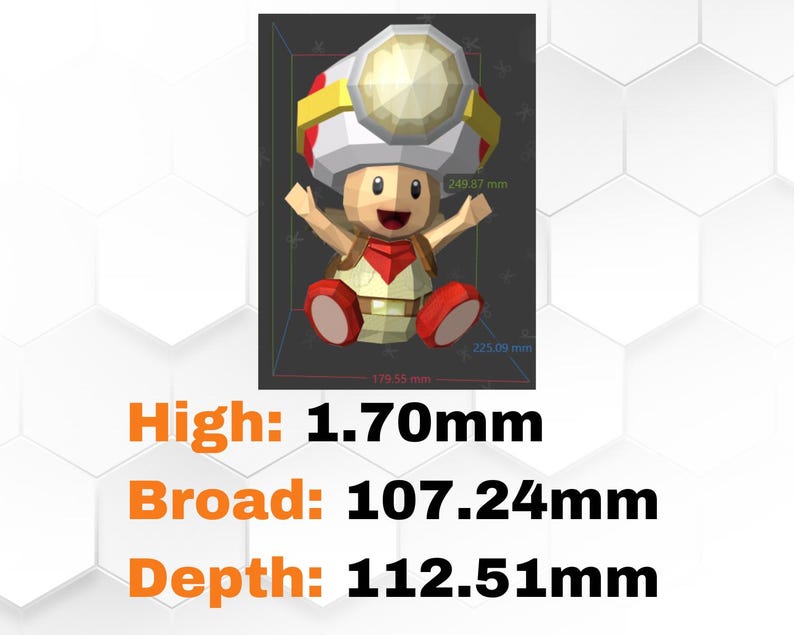 Papercraft Toad Template 3D Paper Model, Home Decor, DIY Craft ...