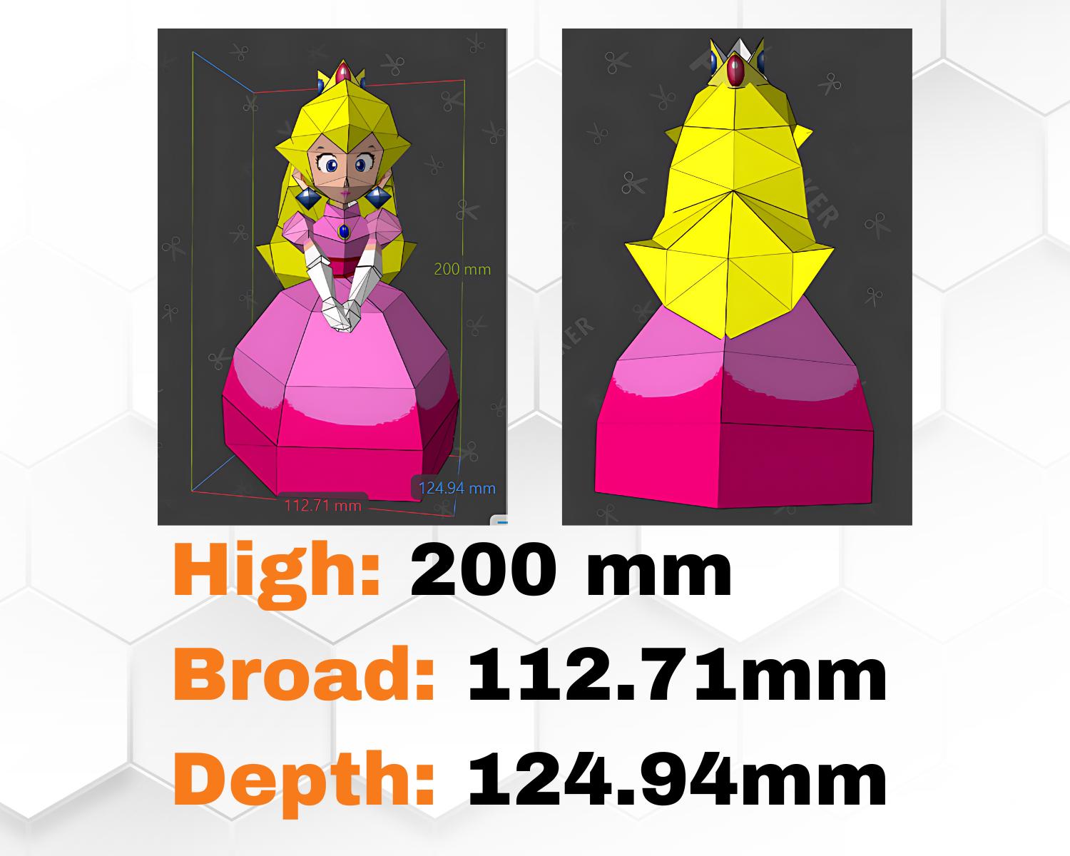 Princesse Peach En Papier