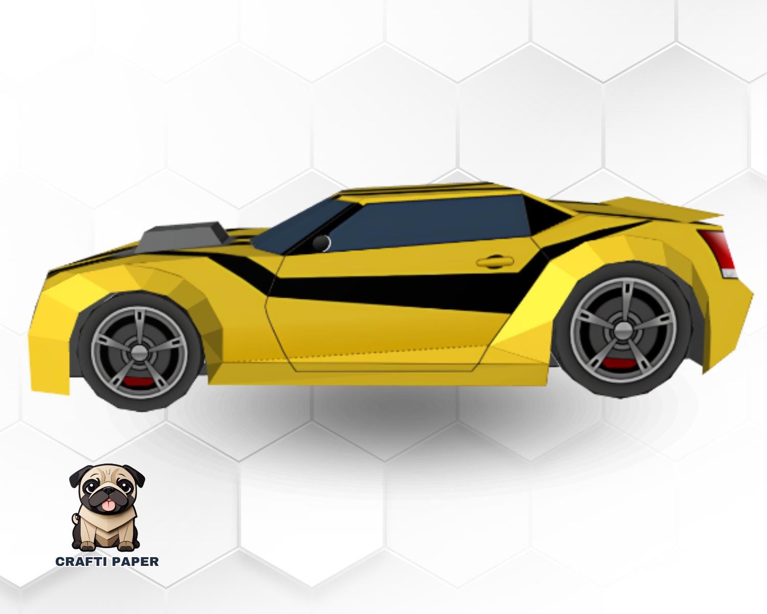 Papercraft Chevrolet Camaro Template, PDF, 3D Paper Model, Home Decor ...