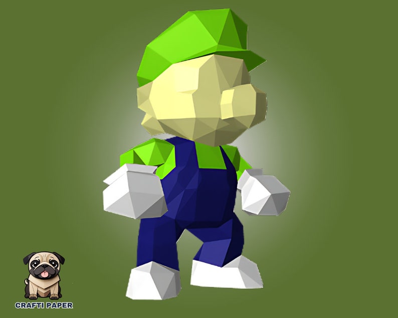Mario Papercraft Template: 3D Super Hero Model (PDF, DXF) - Etsy