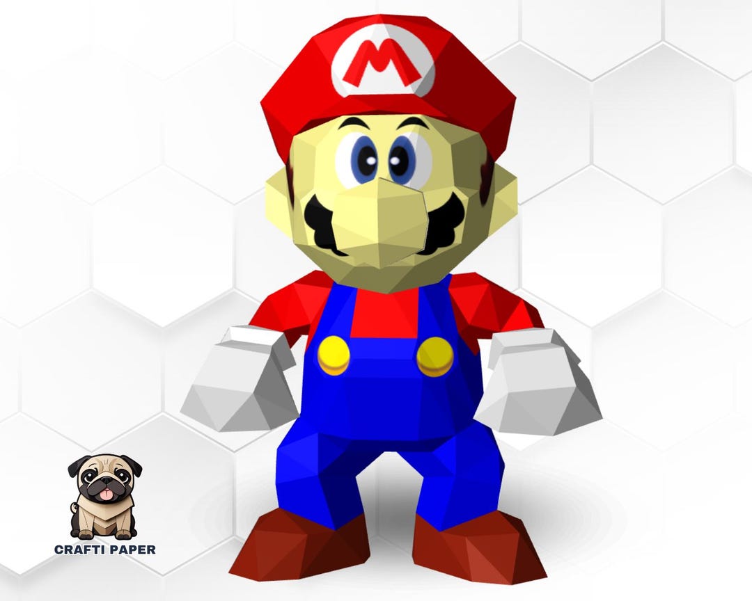 Papercraft Mario Template, Diy Super Hero Papercraft, 3d Template, PDF ...