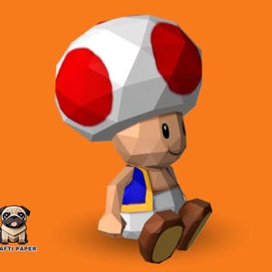 Papercraft Toad Template, 3D Home Decor, Gift, Low Poly 3D, PDF ...