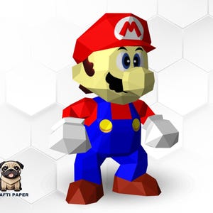 Papercraft Mario Template: DIY 3D Paper Model (PDF) - Etsy
