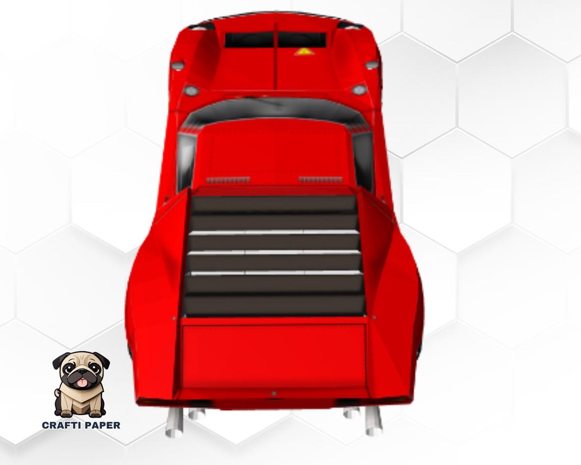 Papercraft Lamborghini Template: 3D Low Poly Car Model (PDF) - Etsy