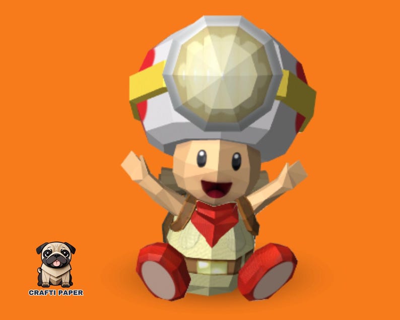 Papercraft Toad Template - 3D Paper Model, Home Decor, DIY Craft ...