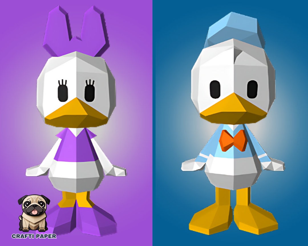 Cartoon Papercraft Kit - Low Poly 3D Origami, 3d Template, Home Decor ...