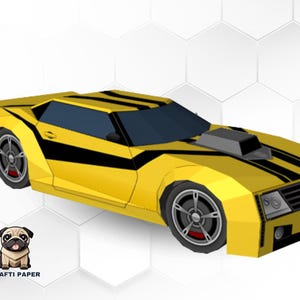Papercraft Chevrolet Camaro Template: 3D Paper Model (PDF) - Etsy