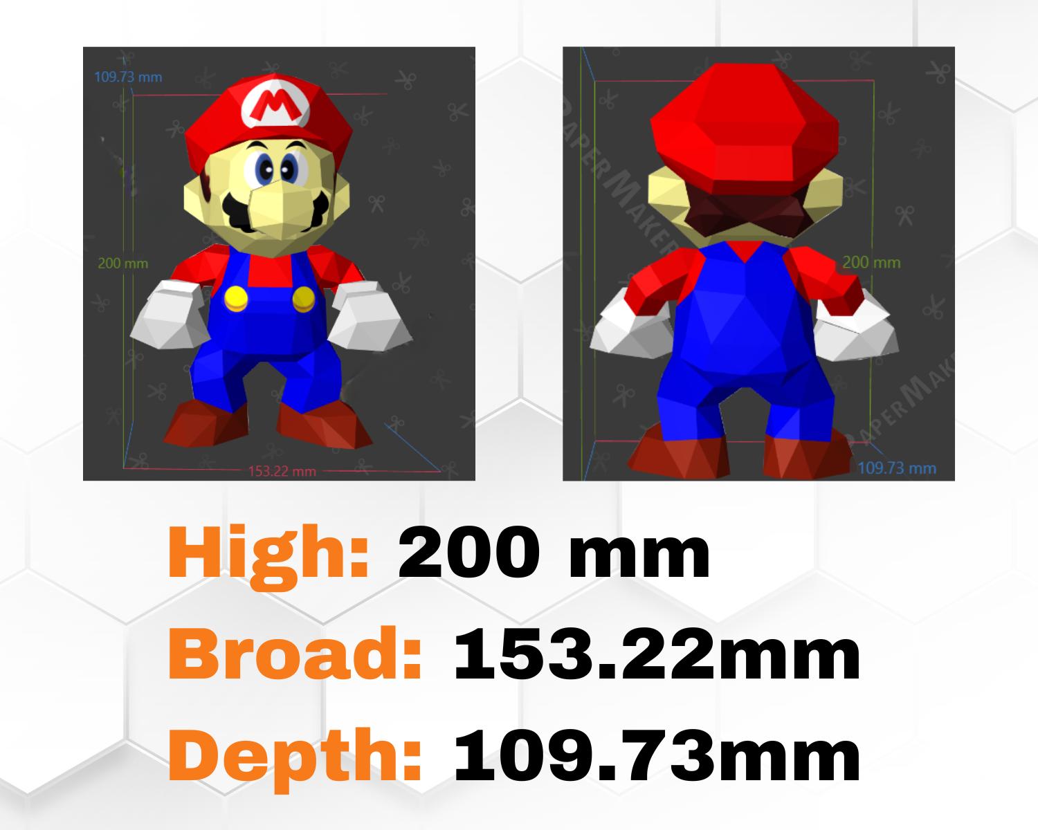Papercraft Mario Template, Diy Super Hero Papercraft, 3d Template, PDF ...