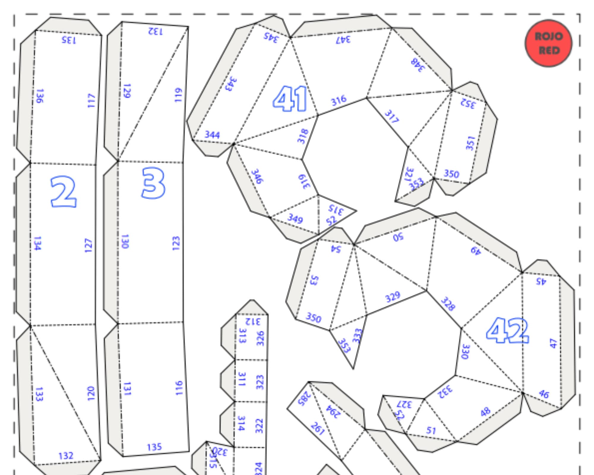 Papermouse Friends Papercraft Kit Low Poly 3D Origami, Templates for ...