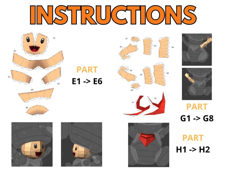 Papercraft Toad Template 3D Paper Model, Home Decor, DIY Craft ...