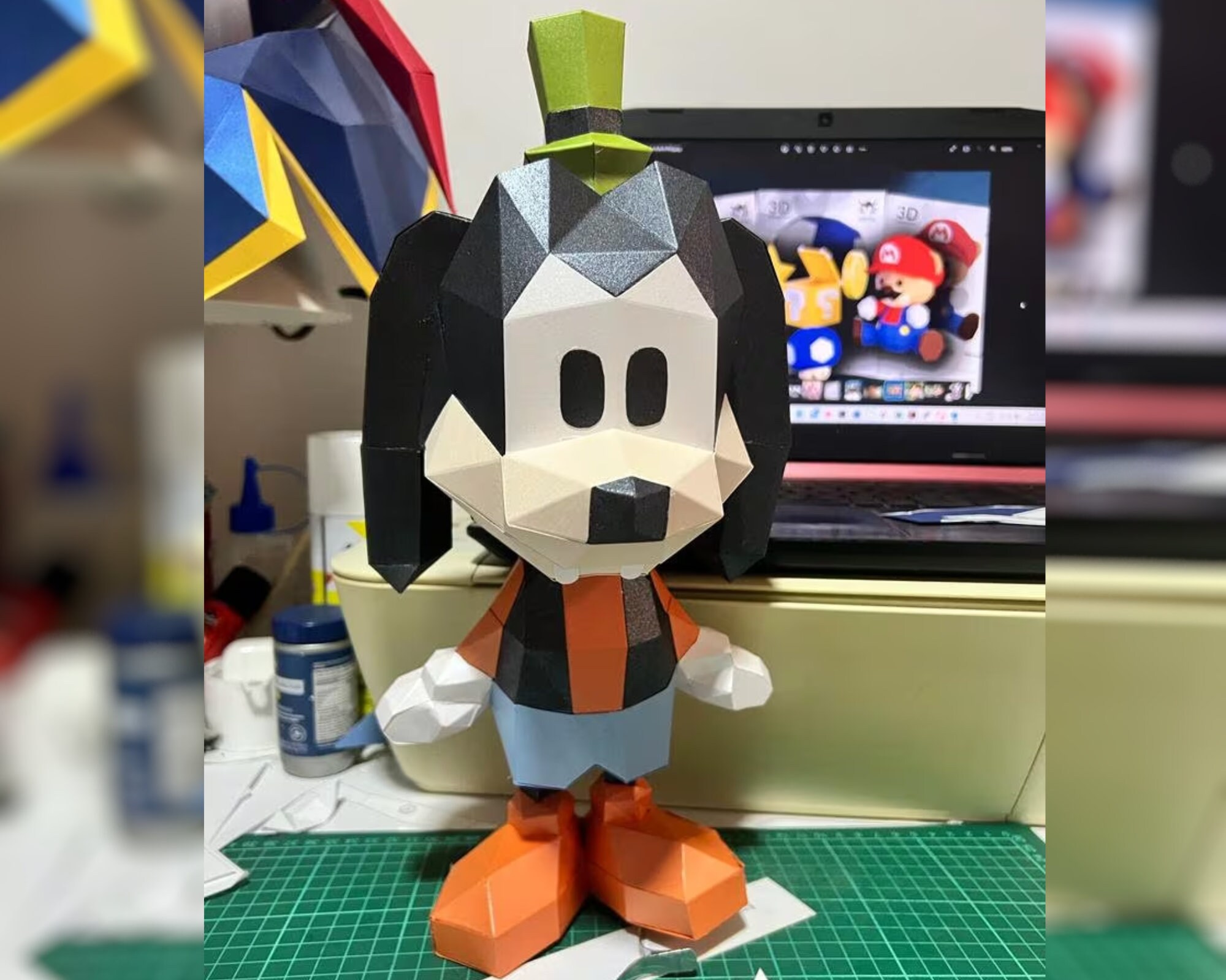 Papermouse Friends Papercraft Kit Low Poly 3D Origami, Templates for ...