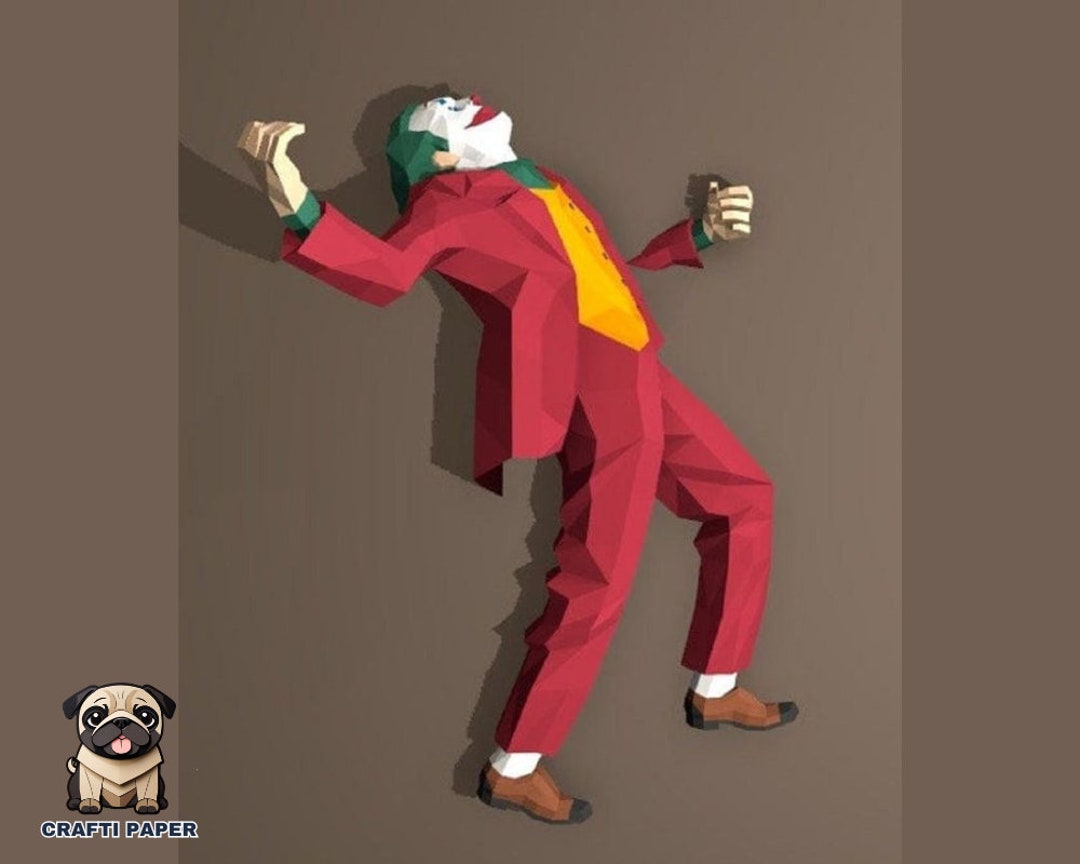 Papercraft Joker, Super Hero Papercraft, 3D Room Decor, Low Poly, 3D ...