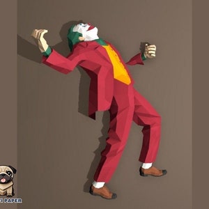 3D Papercraft Joker: Low Poly Room Decor (PDF Template) - Etsy UK
