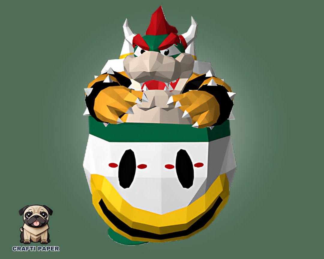 Mario Papercraft Template Set Diy 3D Origami Home Decor and Gifts for ...