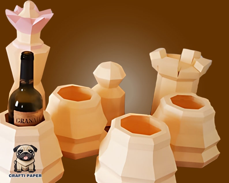 Chess Wine Box Papercraft: Low Poly 3D Pepakura Template (PDF) - Etsy