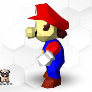 Papercraft Mario Template, Diy Super Hero Papercraft, 3d Template, PDF ...
