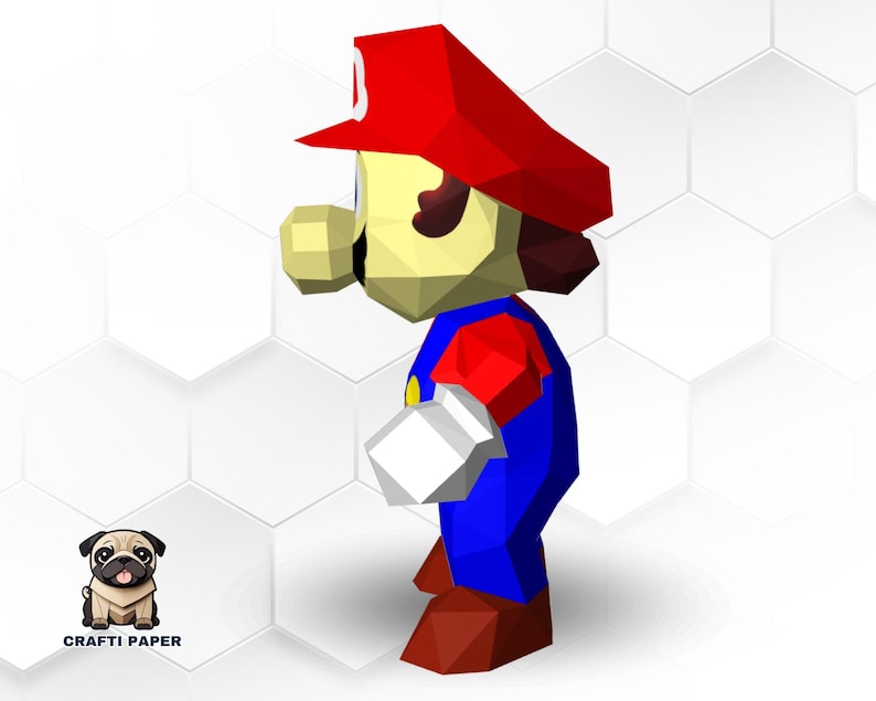 Papercraft Mario Template, Diy Super Hero Papercraft, 3d Template, PDF ...