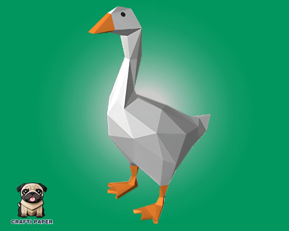 Goose Papercraft Template / Diy Animal Papercraft / 3d Template / DXF ...
