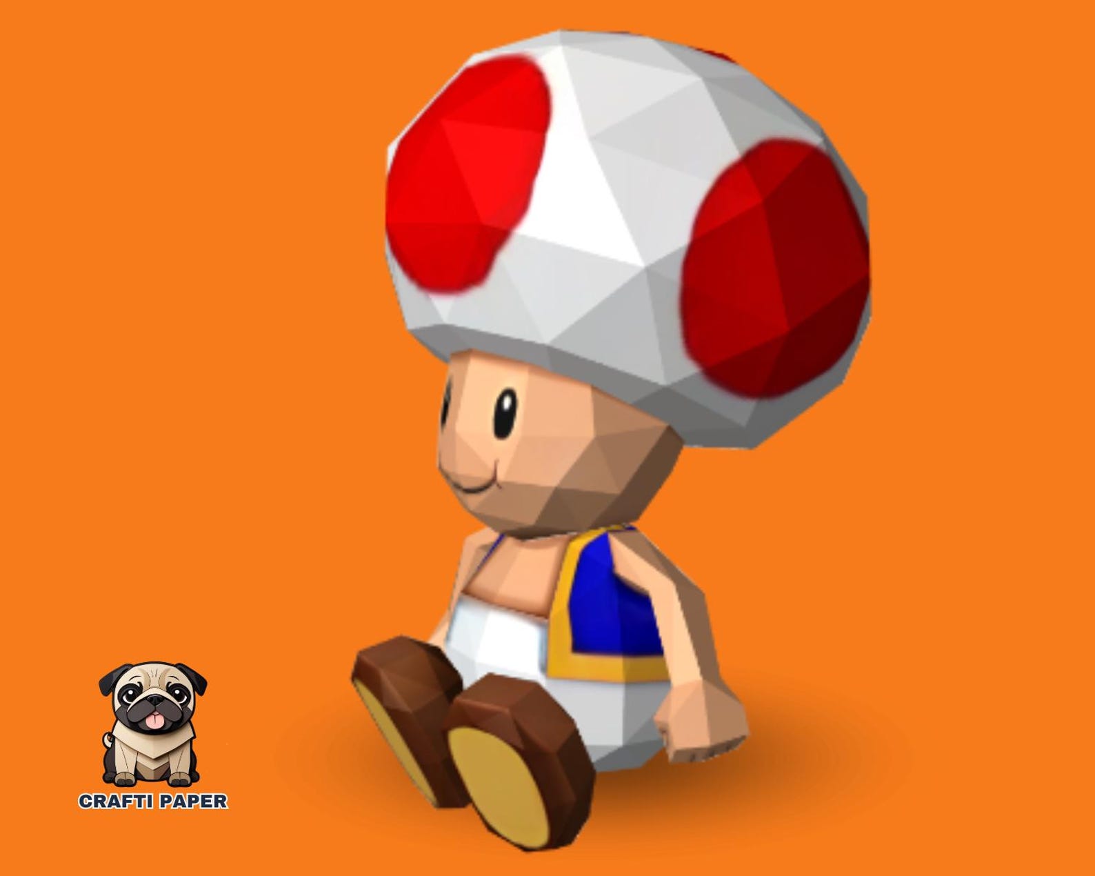 Papercraft Toad Template, 3D Home Decor, Gift, Low Poly 3D, PDF ...