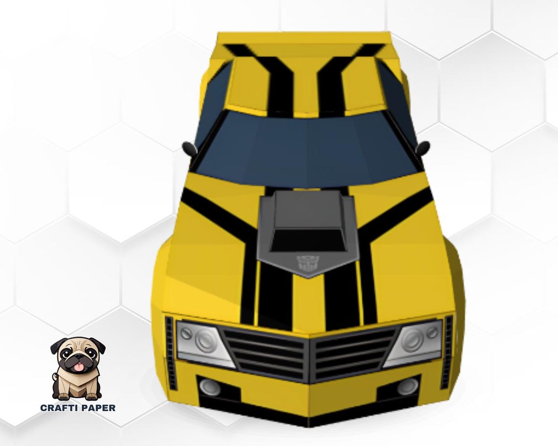 Papercraft Chevrolet Camaro Template, PDF, 3D Paper Model, Home Decor ...